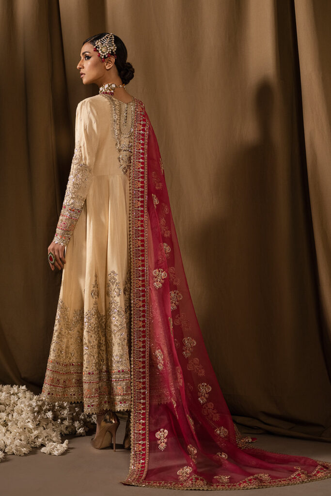 Pakistani Pishwas Trouser Dress in Premium Raw Silk